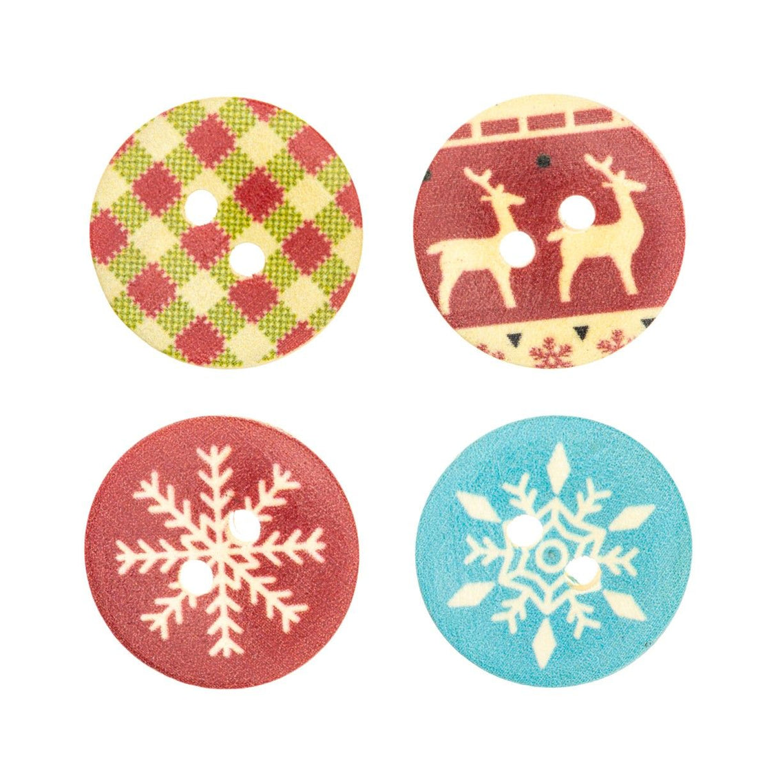 Wooden Buttons - Christmas - 18 mm – Hobbii