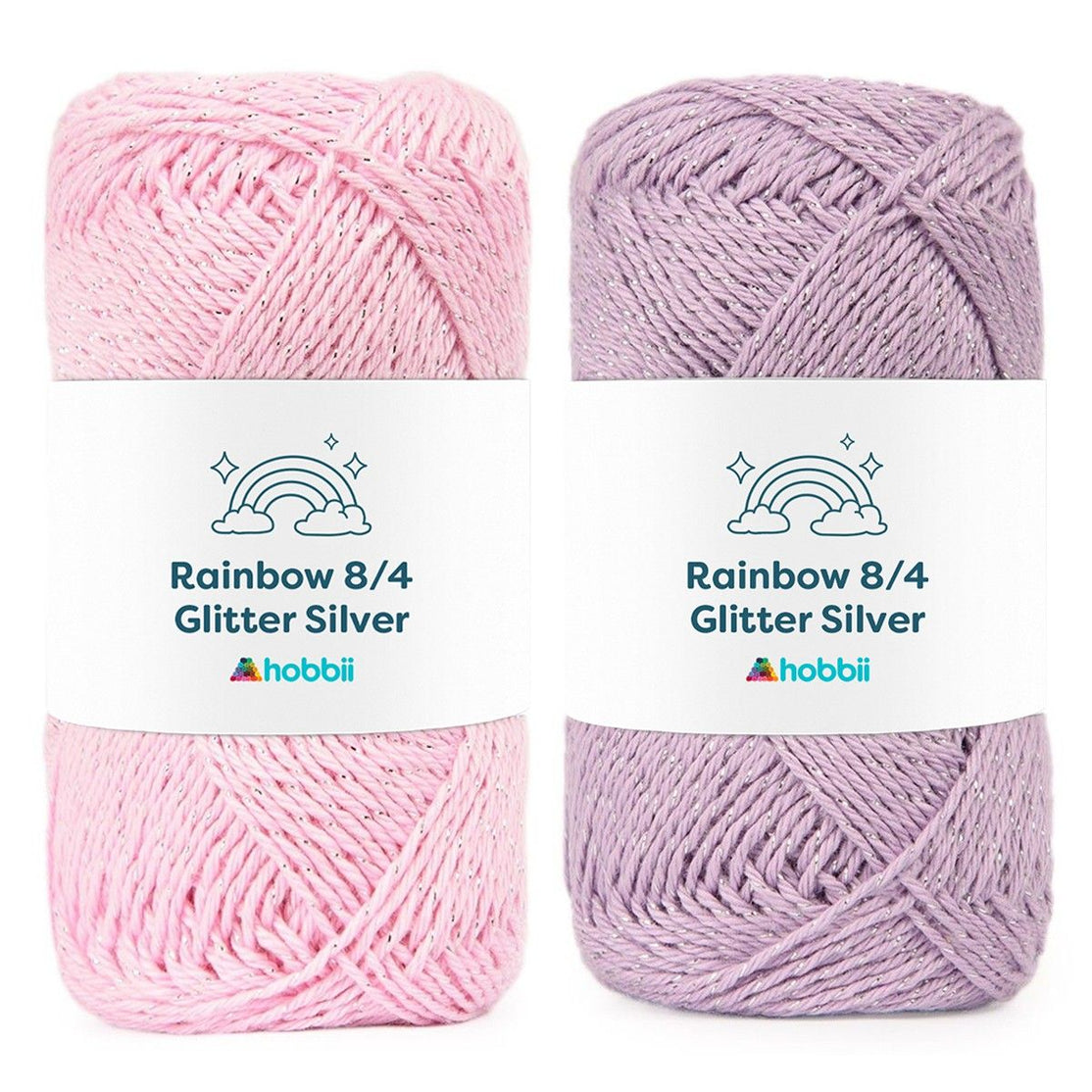 Rainbow 8/4 Glitter Silver – Hobbii