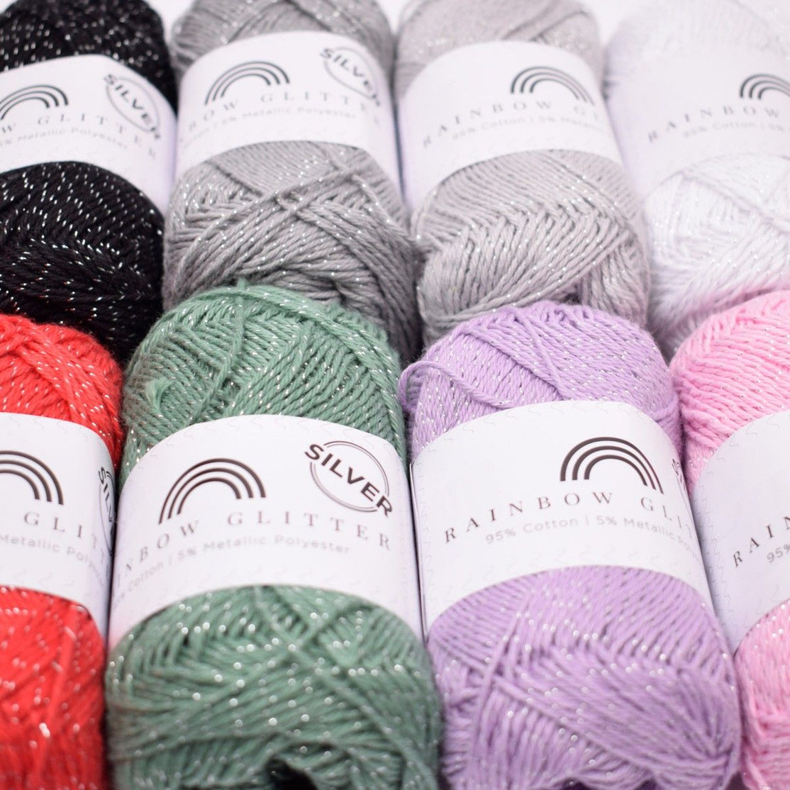 Rainbow 8/4 Glitter Silver – Hobbii